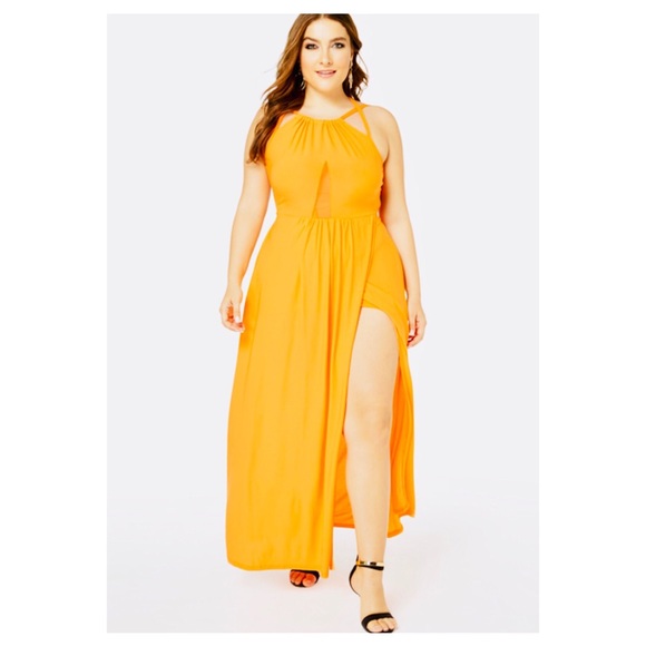 Dresses | Backless Halter Slit Hem Dress | Poshmark